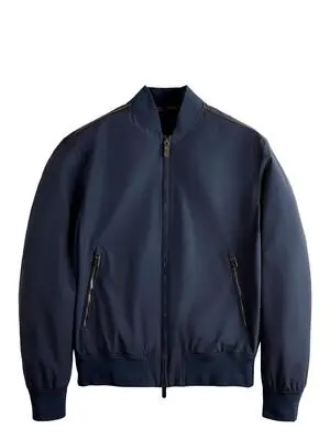 TOD'S Bomber Jacket In Technical Fabric - Blue