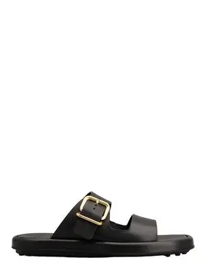 TOD'S Leather Sandals - Black