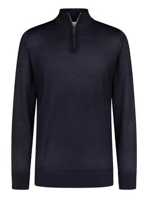 TOD'S Half-neck Wool Pullover - Blue