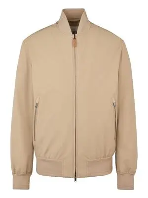 TOD'S Technical Fabric Bomber Jacket - Beige