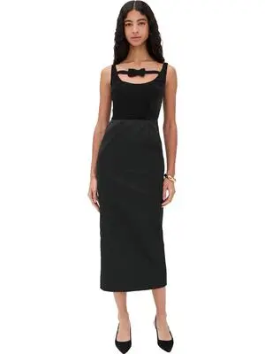 DAMARIS BAILEY Amelie Velvet Bodice Midi Dress - Black Velvet