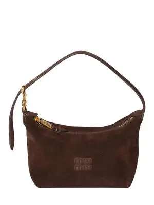 Miu Miu Suede Pouch - Dark Brown
