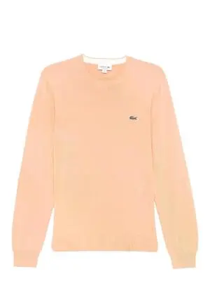 Lacoste Logo-patched Crew-neck Sweater - Orange