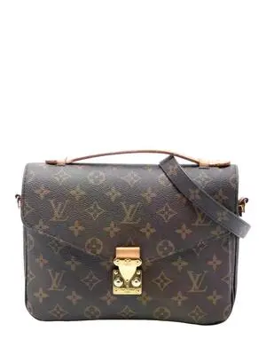 LOUIS VUITTON 2021-2025 Monogram Pochette Metis Satchel - Brown