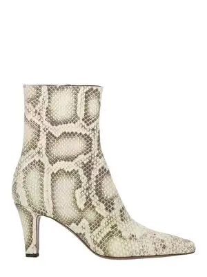 Paris Texas Snakeskin Pointed Toe Boots - Neutrals