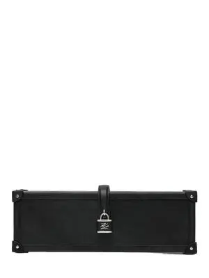 Karl Lagerfeld Autograph Padlock Trunk Clutch - Black
