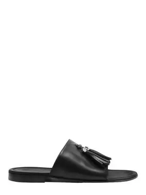 GIUSEPPE ZANOTTI Maratea Tassels Leather Sandals - Black
