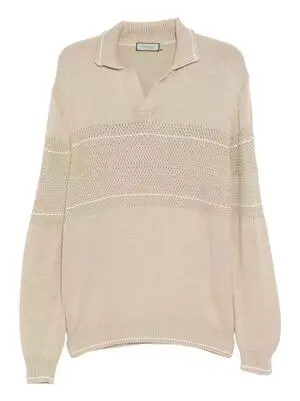 CANALI Jacquard V-Neck Sweater