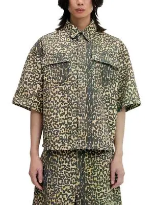 Rhude Flap-pocket Animal-print Shirt - Black