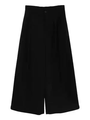 SONGZIO Asymmetric-fold Trousers - Black
