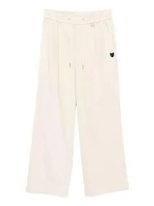 SONGZIO Panther-patched Drawstring Track Pants - Neutrals