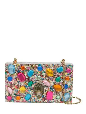 Kurt Geiger Crystals Box Clutch - Neutrals