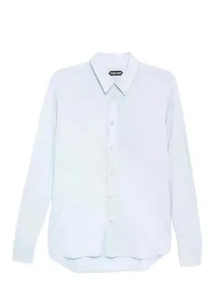 TOM FORD Classic Collar Long-sleeve Shirt - Blue