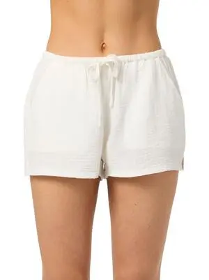 O'Neill Brenda Cotton Gauze Shorts - White