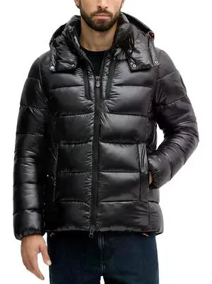 SAVE THE DUCK Campbell Hooded Quilted Jacket - Black