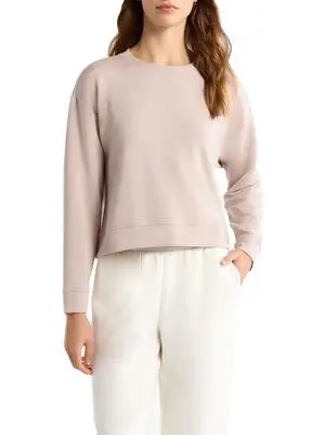 SWANNIES Sienna Crop Performance Sweatshirt - Tan