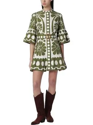 Farm Rio Palermo Mini Dress - Green