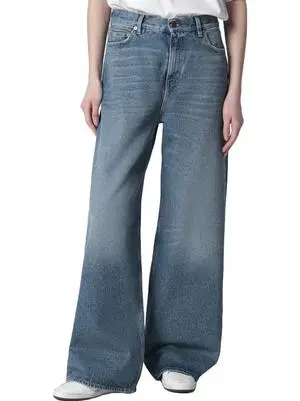 GOLDEN GOOSE Washed Wide-leg Jeans - Blue