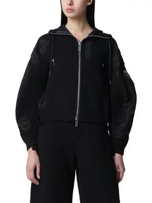 Sacai Cotton-blend Hoodie - Black