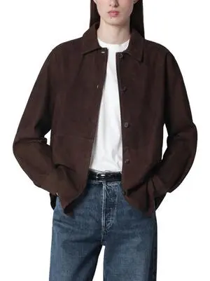 TOTEME Leather Shirt Jacket - Brown