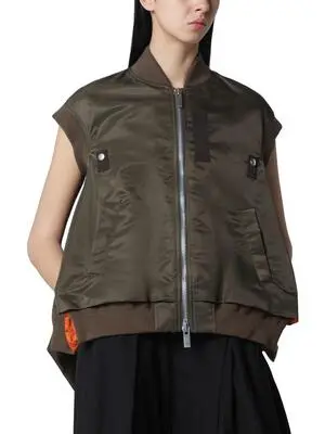 Sacai Nylon Vest - Green