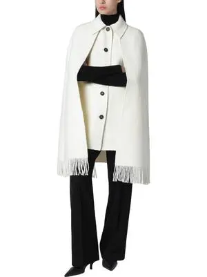 TOTEME Cape Jacket With Fringes - White