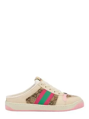 Gucci Screener Gg Canvas Mule - Pink