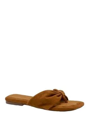 Free People Tia Square-toe Flip Flop - Driftwood Tan