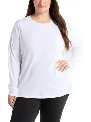 Zella Ease Up Rib Oversize T-shirt - White