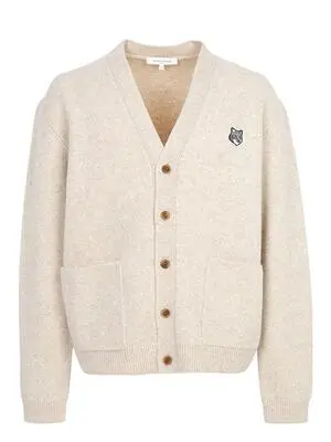 Maison Kitsuné Fox Head Cardigan - Beige
