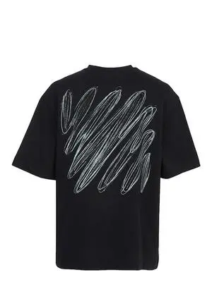 Off-White Scribble Diagonal Skate Short Sleeve T-shirt - Black