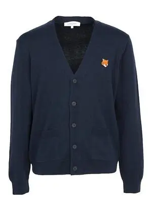 Maison Kitsuné Fox Head Cardigan - Navy Blue