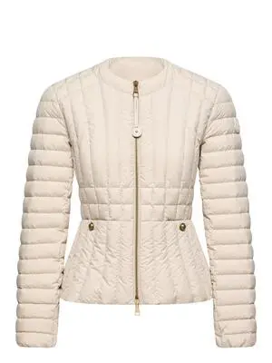 MONCLER Menthe Vertical-Quilted Short Down Jacket