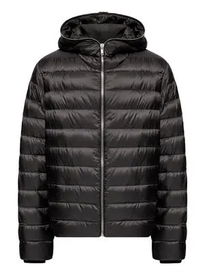 MONCLER + RICK OWENS Ziplock Hooded Down Short Jacket - Black