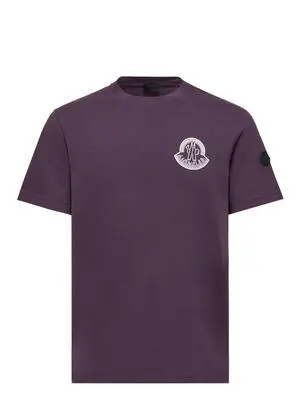 Moncler Logo Cotton Jersey T-shirt - Purple