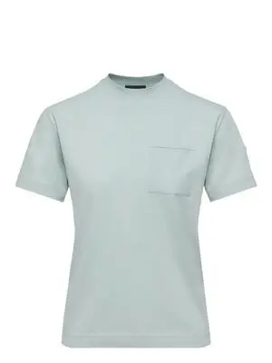 Moncler Cotton Jersey T-shirt With Pleated Pocket - Green