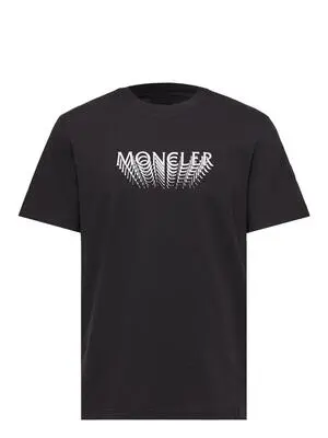 Moncler Logo Cotton Jersey T-shirt - Black
