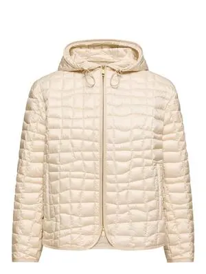 Moncler Eglantier Hooded Quilted Down Jacket - Beige