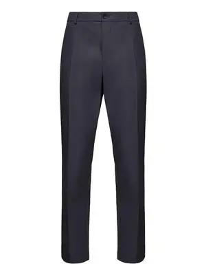 Moncler Technical Cotton Blend Trousers Blue
