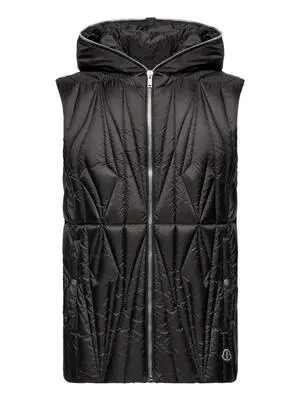 MONCLER + RICK OWENS Geocamo Ziplock Hooded Down Vest - Black