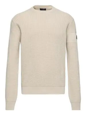 Moncler Logo Wool Sweater - Beige