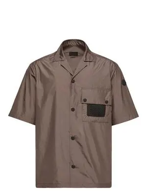 Moncler Logo Short Sleeve Shirt - Brown