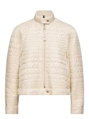 Moncler Aubrieta Geometric-quilted Short Down Jacket - Beige
