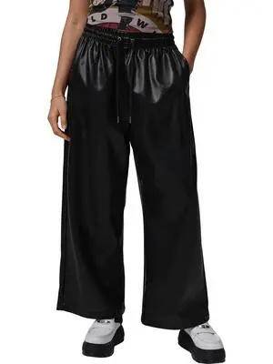 JORDAN Flight Faux-leather Pants - Black