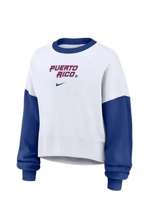 Nike Puerto Rico National Baseball Team 2026 World Baseball Classic Pullover Crew - White