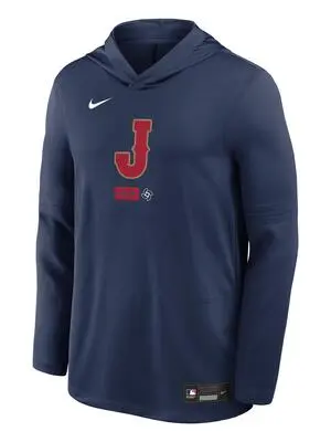 Nike Japan National Baseball Team 2026 World Baseball Classic Dri-fit Long-sleeve Hooded Top - Blue
