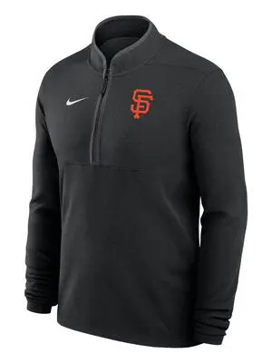 Nike San Francisco Giants Victory Dri-fit Mlb 1/2-zip Long-sleeve Top - Black