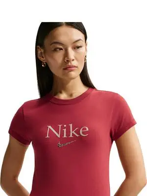 Nike Sportswear Cropped T-shirt - Red