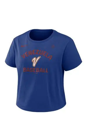 Nike Venezuela National Baseball Team 2026 World Baseball Classic Mod Cropped T-shirt - Blue