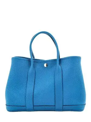 HERMES 30 Garden Party Tote - Blue